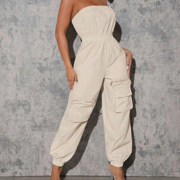 Pants & Jumpsuits | New Flap Pocket Side Tube Jumpsuit | Poshmark